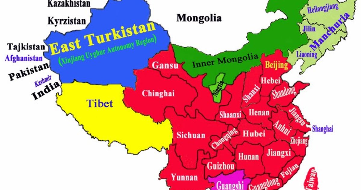Prawdziwa mapa Chin - blog Marcin Malik